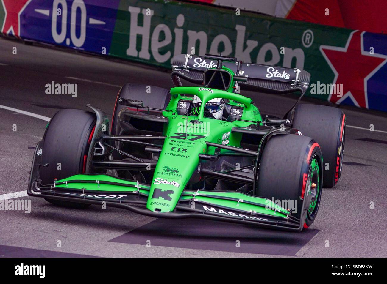 Nico Hulkenberg of Germany driving the (27) Stake F1 Team Kick Sauber ...