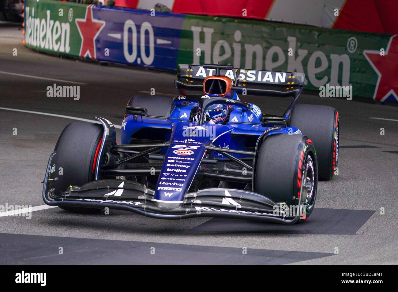 Alexander Albon of Thailand driving the (23) Atlassian Williams Racing ...