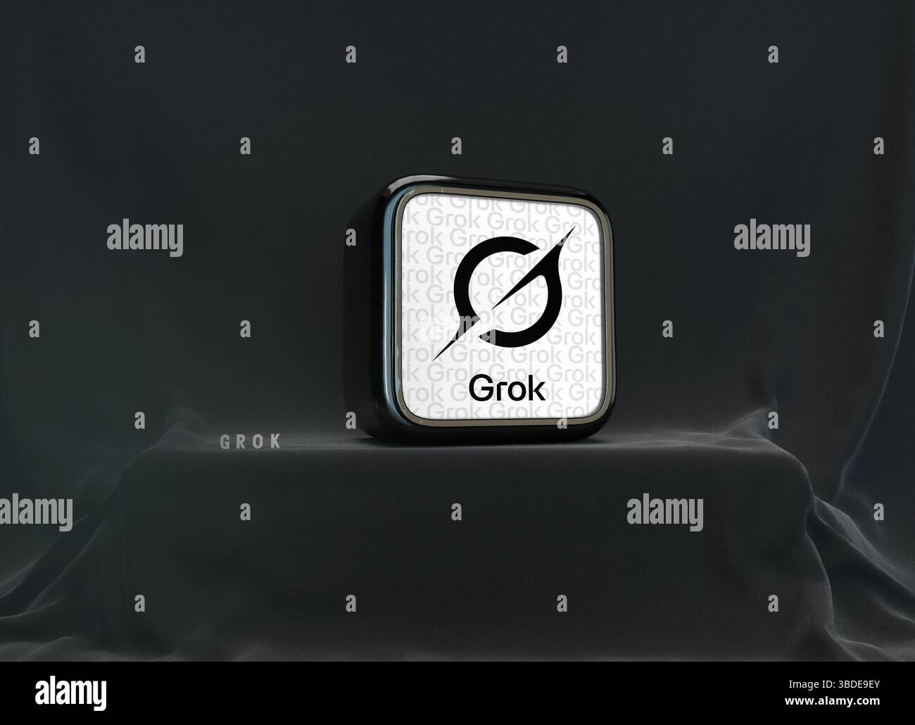 Grok Logo, Artificial Intelligence Platform - Grok Concept Stock Photo ...
