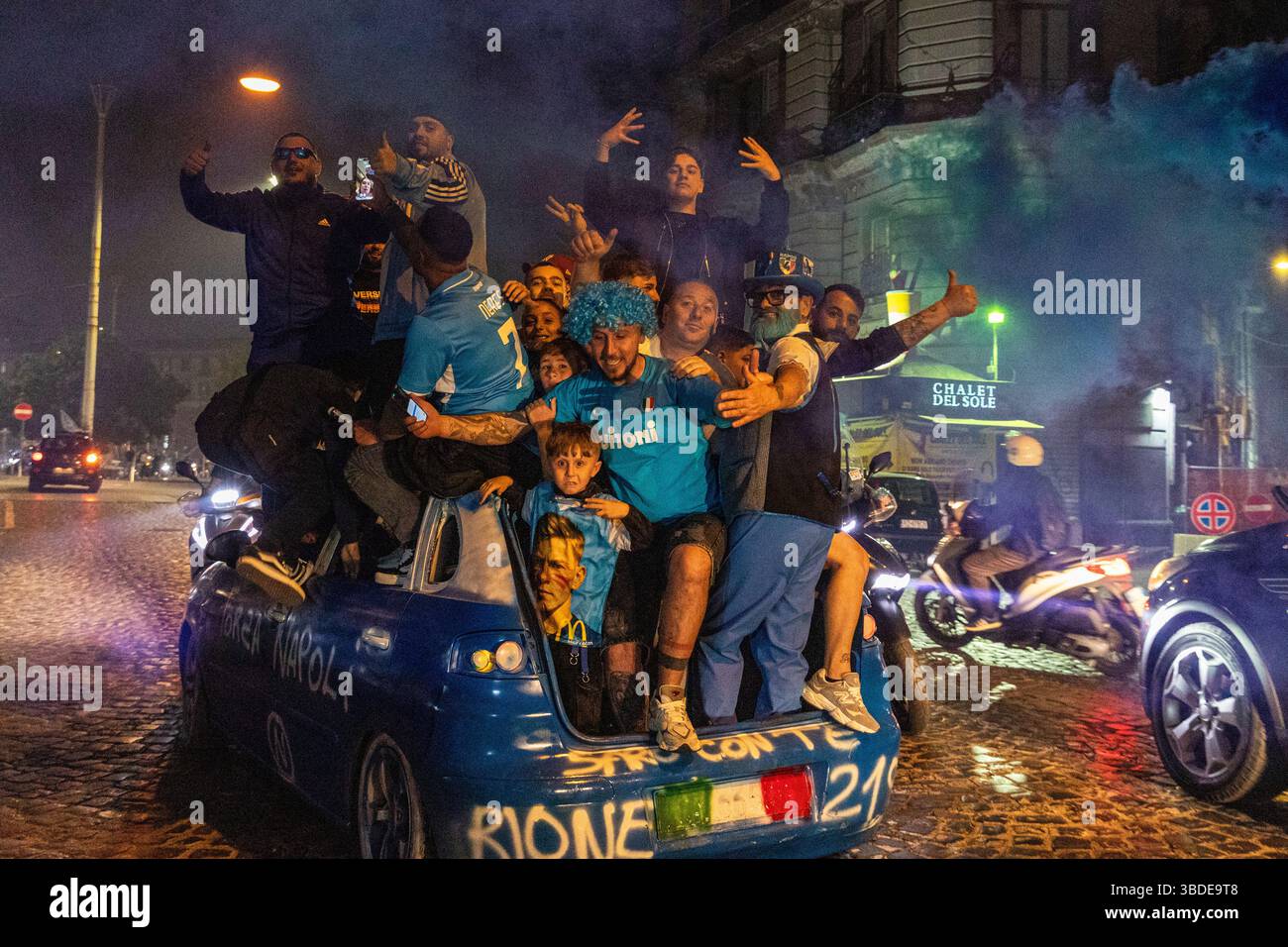 Naples, Italy – May 23, 2025: Jubilant SSC Napoli supporters fill the ...