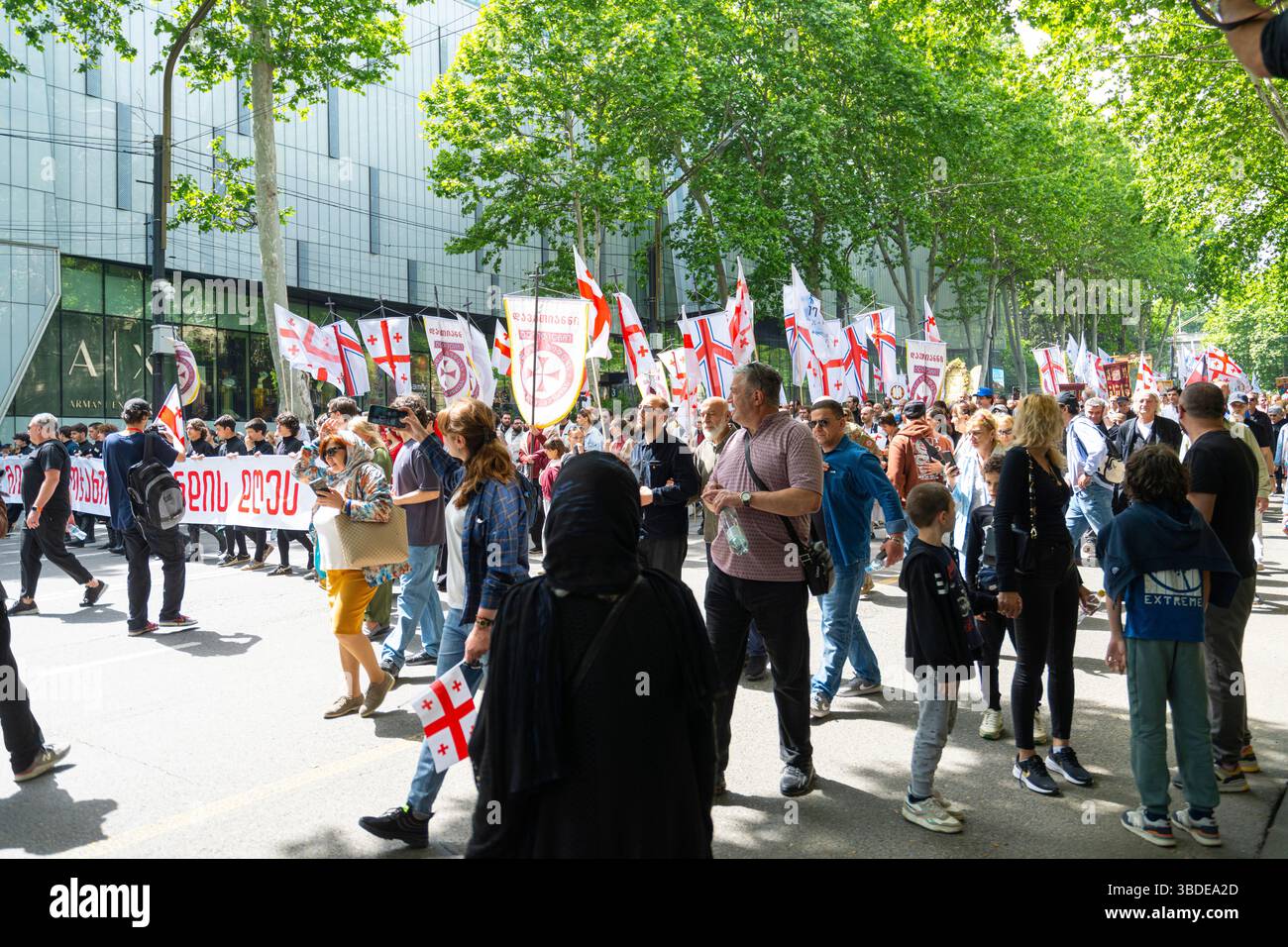 Tbilisi, Georgia. May 17, 2025. May 17 marks the Day of Sanctity of the Family and Respect for ...