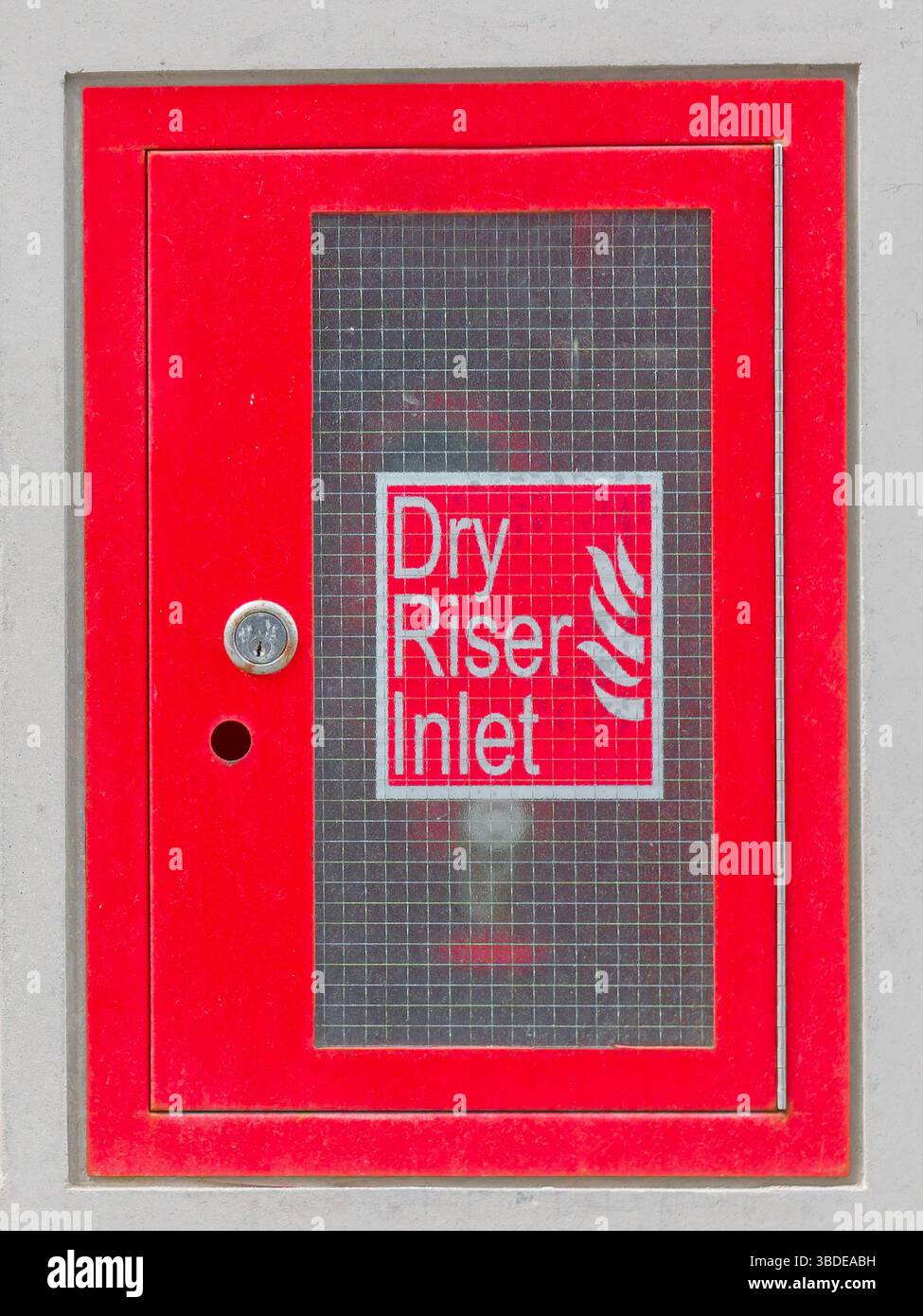 Dry riser inlet cabinet located on building Stock Photo - Alamy