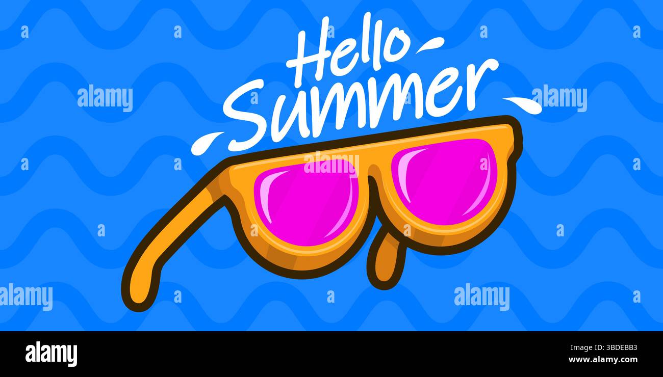 Summer vibes seasonal banner Stock Vector Images - Alamy