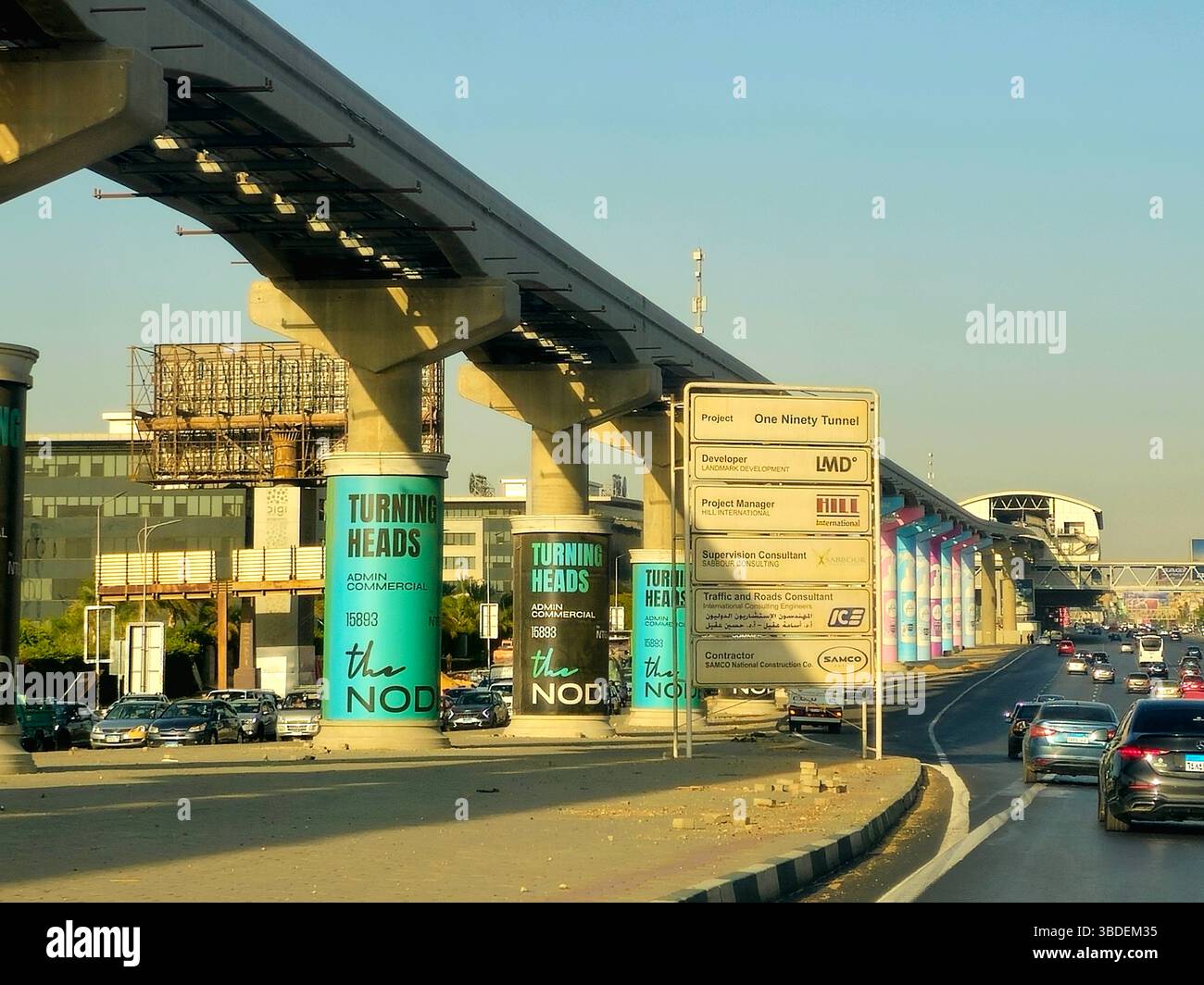 Cairo, Egypt, May 20 2025: Egyptian Cairo monorail project site, Cairo ...