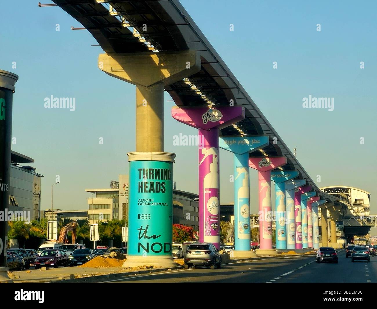 Cairo, Egypt, May 20 2025: Egyptian Cairo monorail project site, Cairo ...