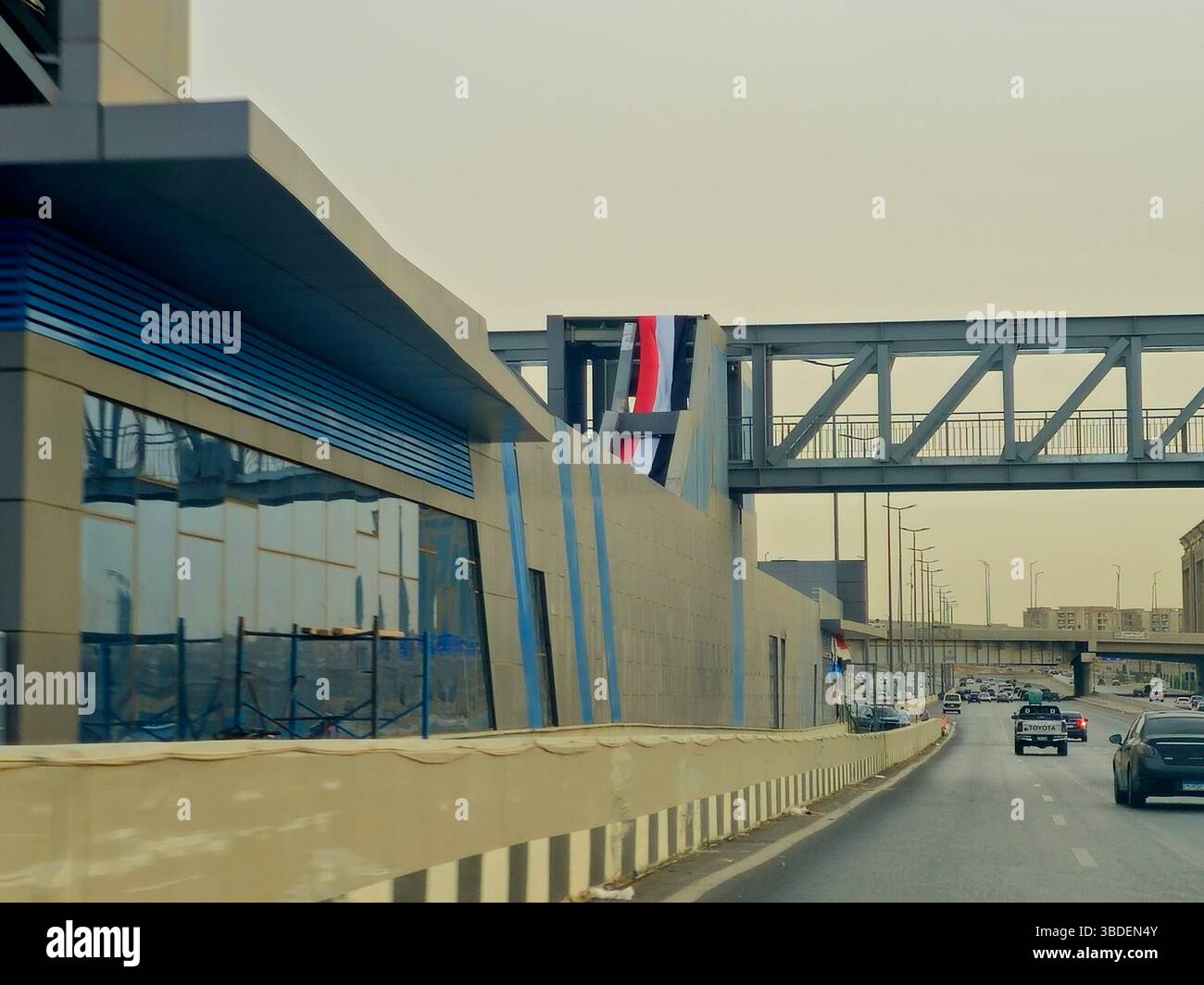 Cairo, Egypt, May 16 2025: The Bus Rapid Transit (BRT) project is being ...