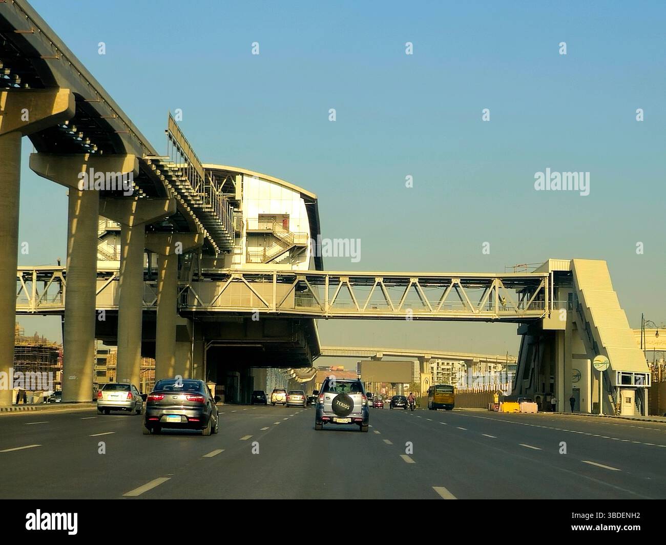 Cairo, Egypt, May 20 2025: Egyptian Cairo monorail station site, Cairo ...