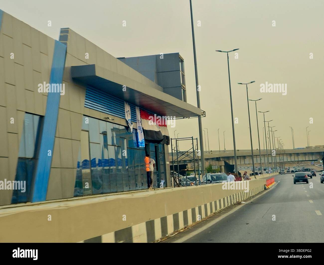 Cairo, Egypt, May 16 2025: The Bus Rapid Transit (BRT) project is being ...