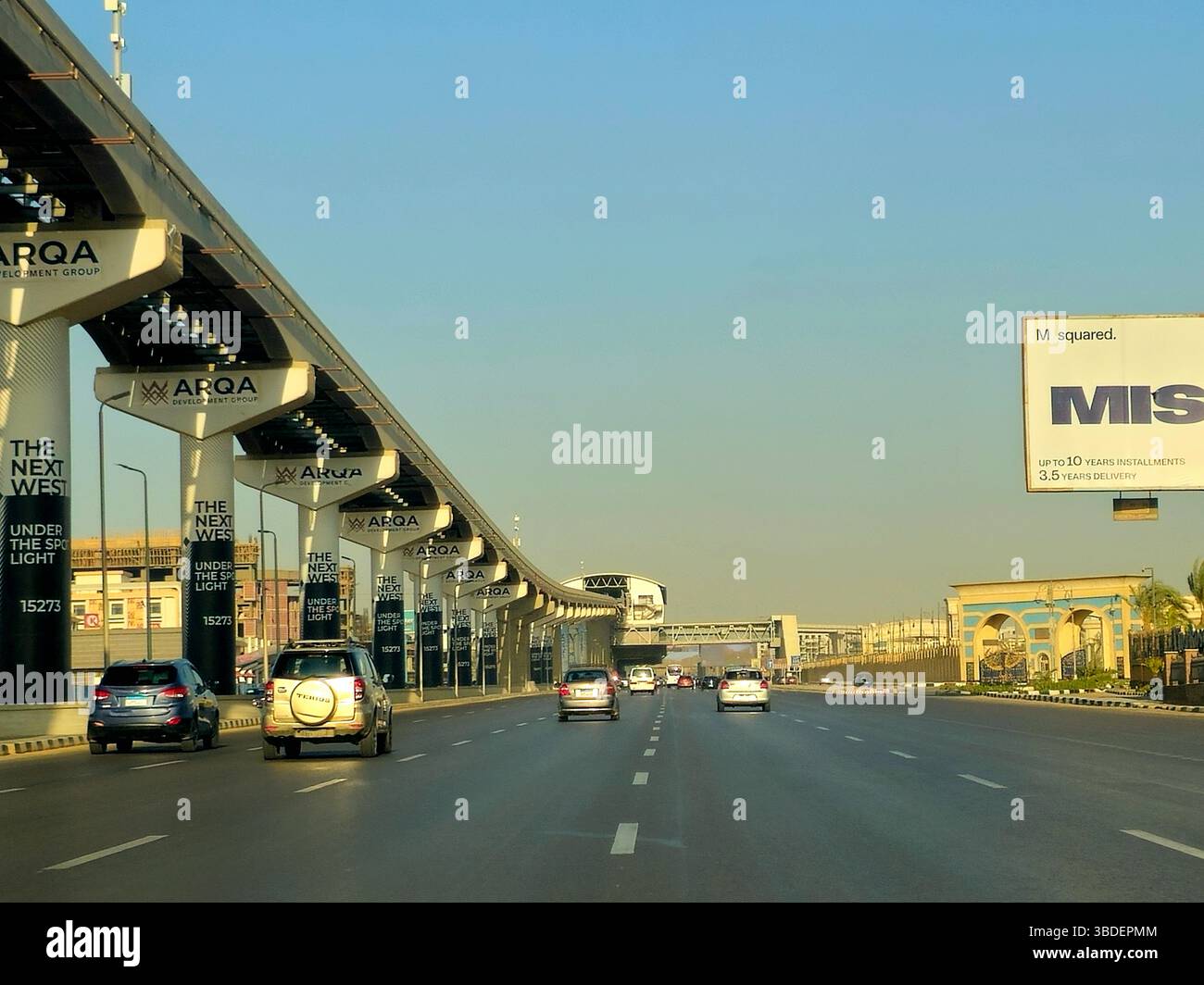 Cairo, Egypt, May 20 2025: Egyptian Cairo monorail project site, Cairo ...