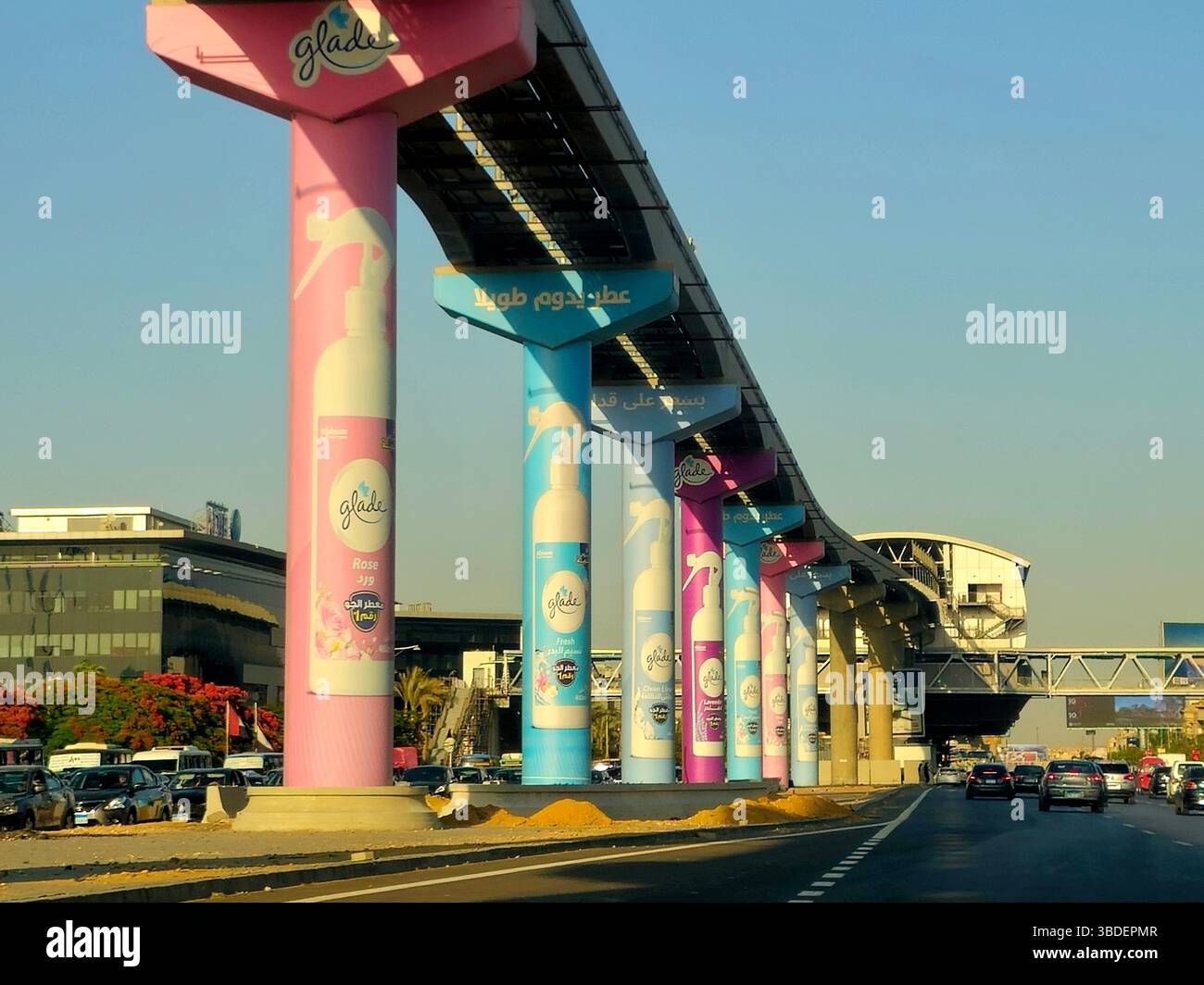 Cairo, Egypt, May 20 2025: Egyptian Cairo monorail project site, Cairo ...