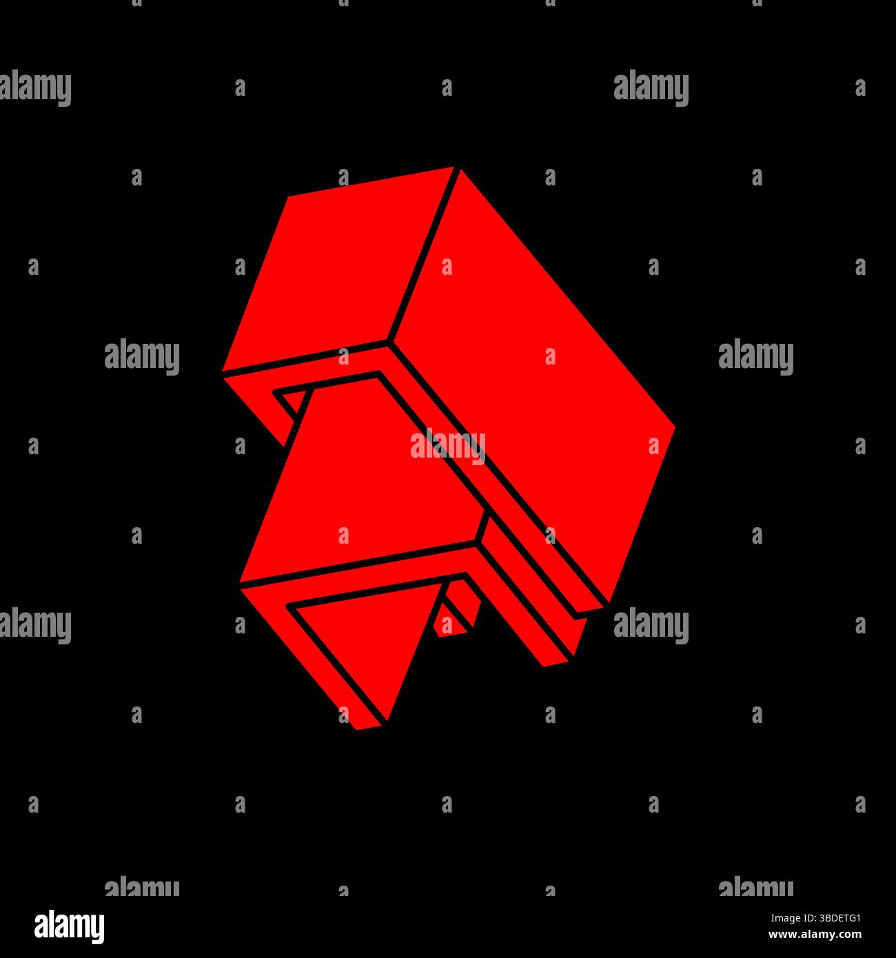 Illusion shapes. 3d geometry logo. Optical illusion figures. Sacred ...