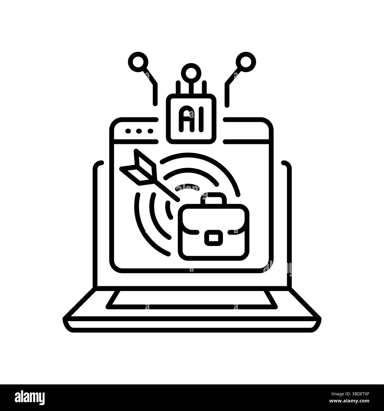 matching educational programs career goals black line icon for digital ...