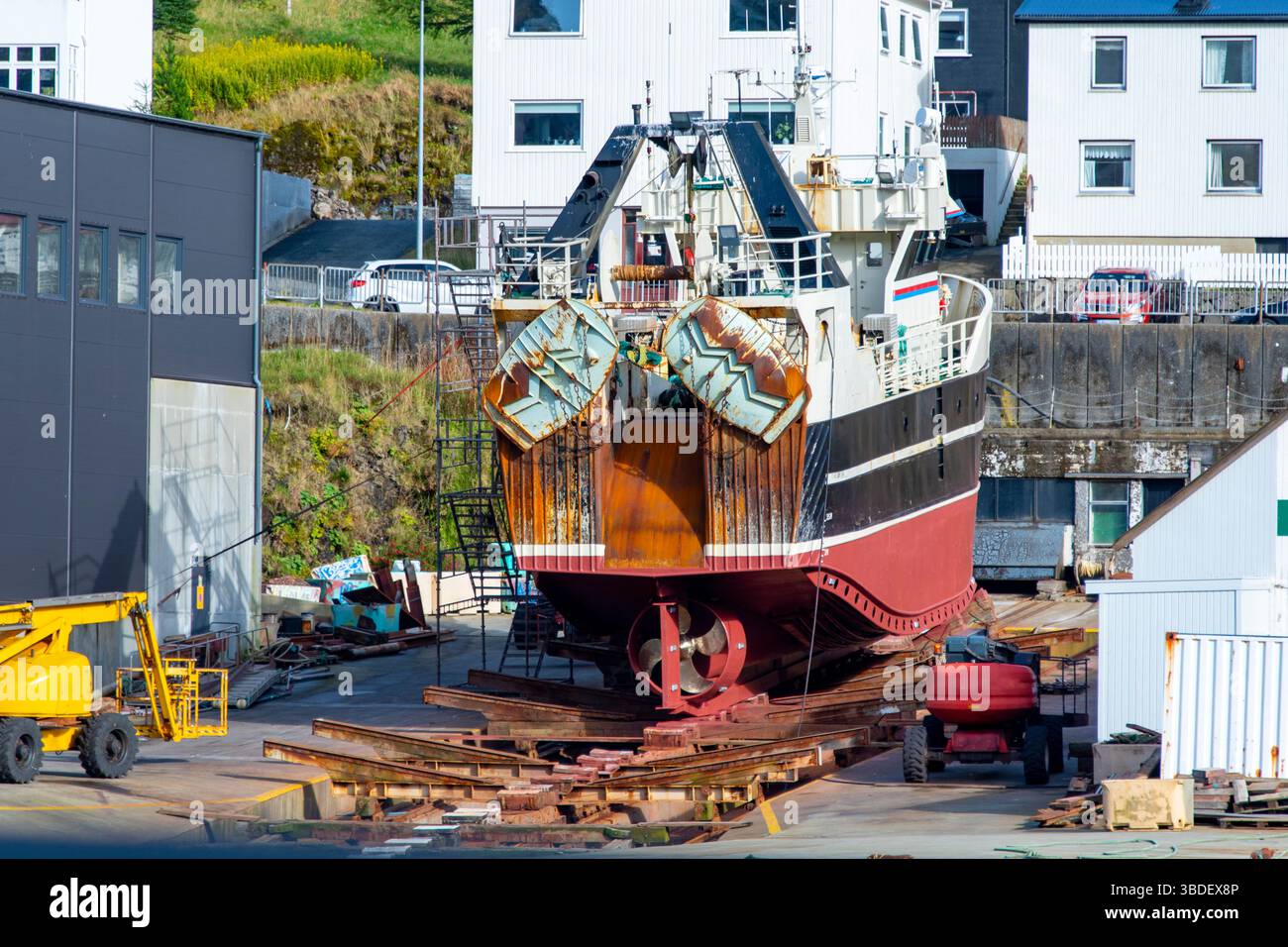 Shiplifts on a Marine Railway Stock Photo - Alamy
