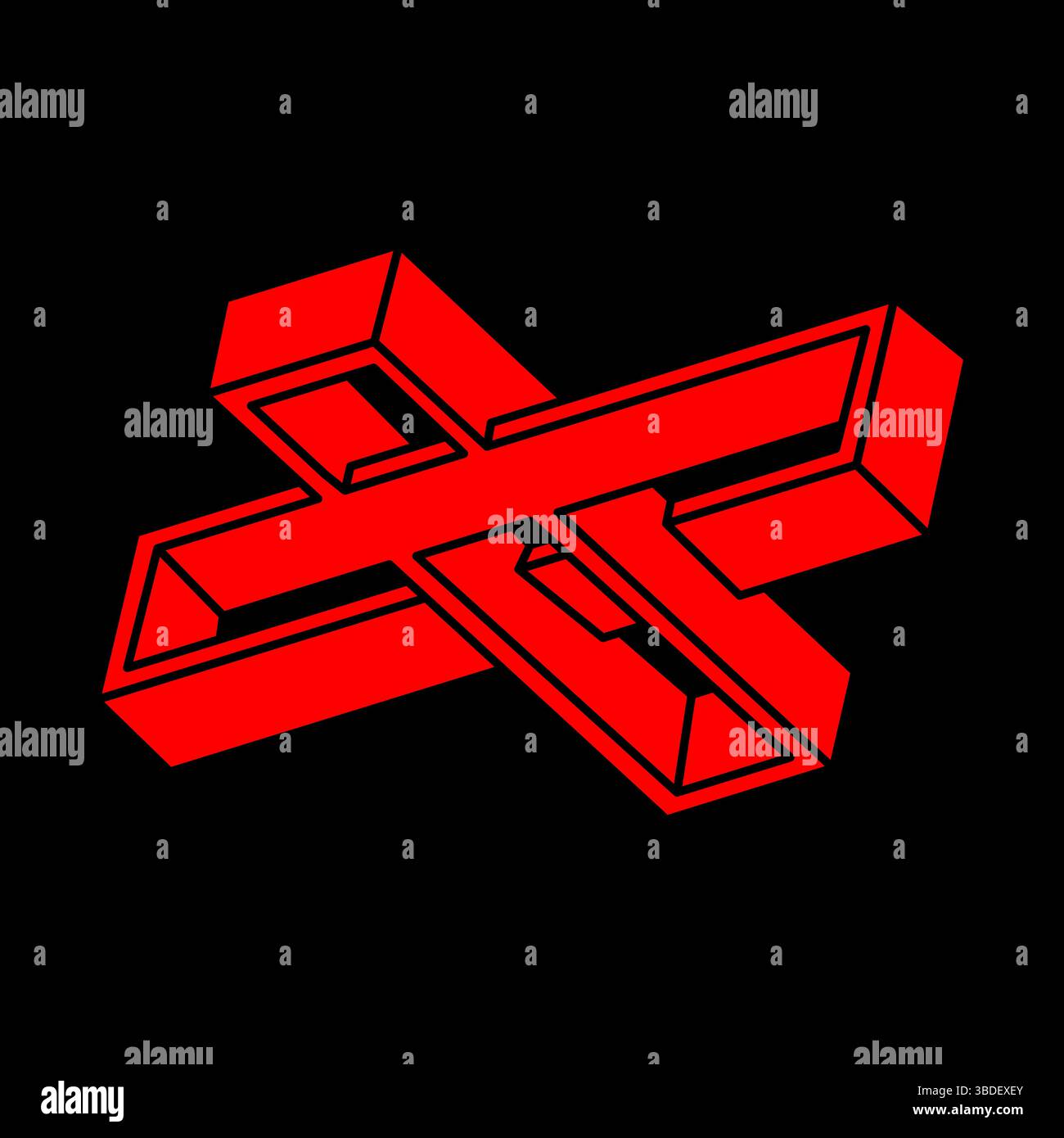 Impossible optical illusion shapes. Optical art objects. Impossible figures. Sacred geometry ...