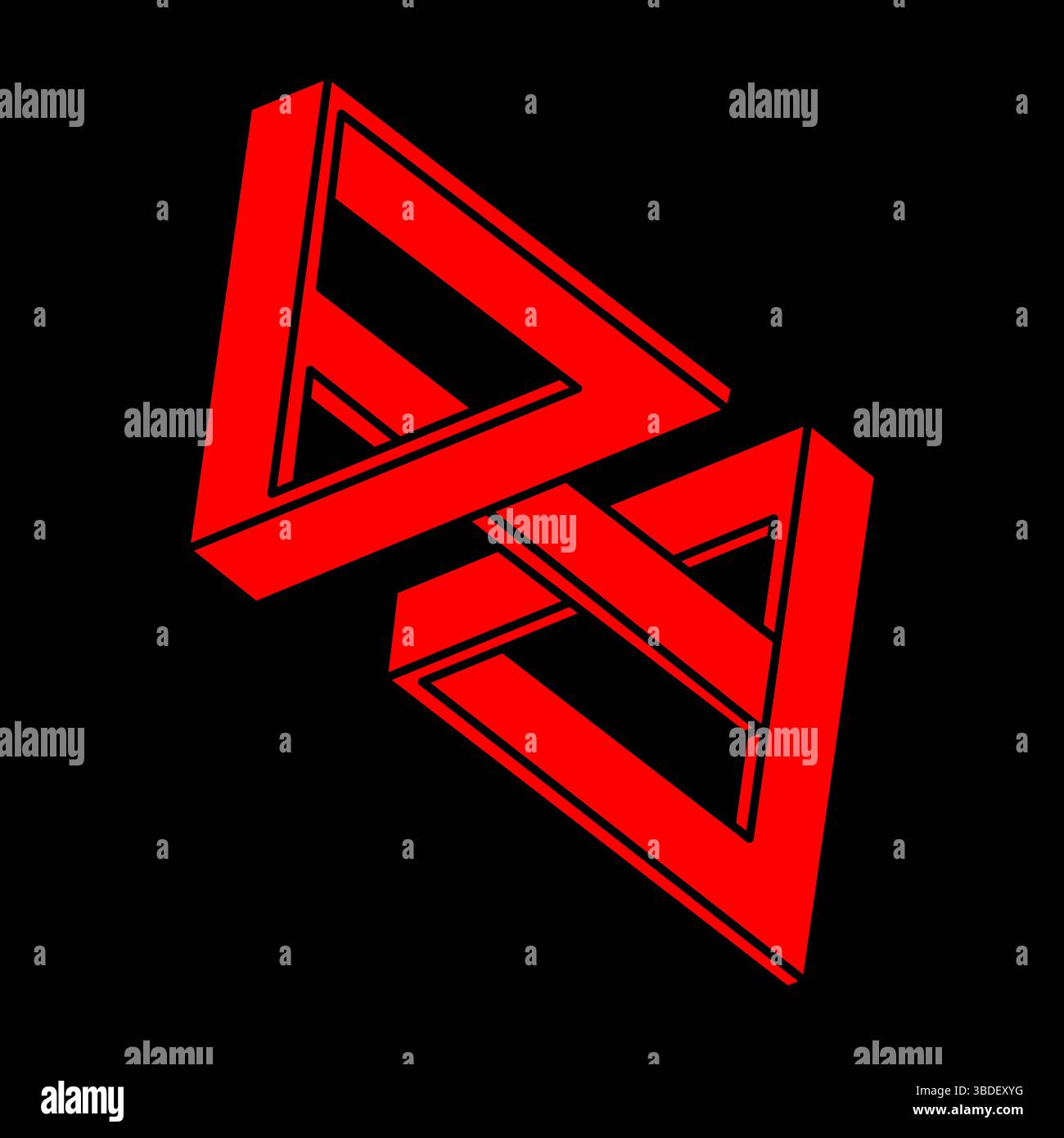 Illusion shapes. 3d geometry. Optical illusion figure. Sacred geometry ...