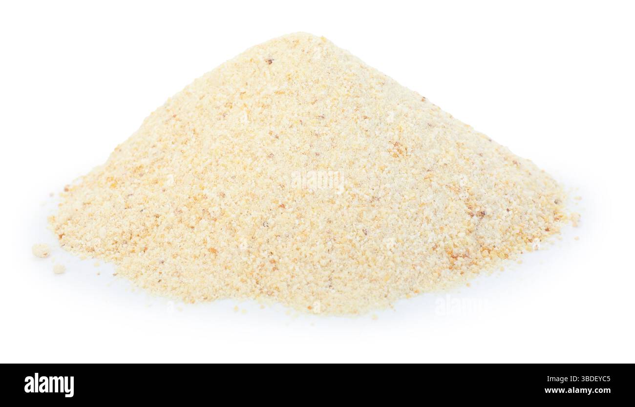 Pile of aromatic garlic powder isolated on white Stock Photo - Alamy
