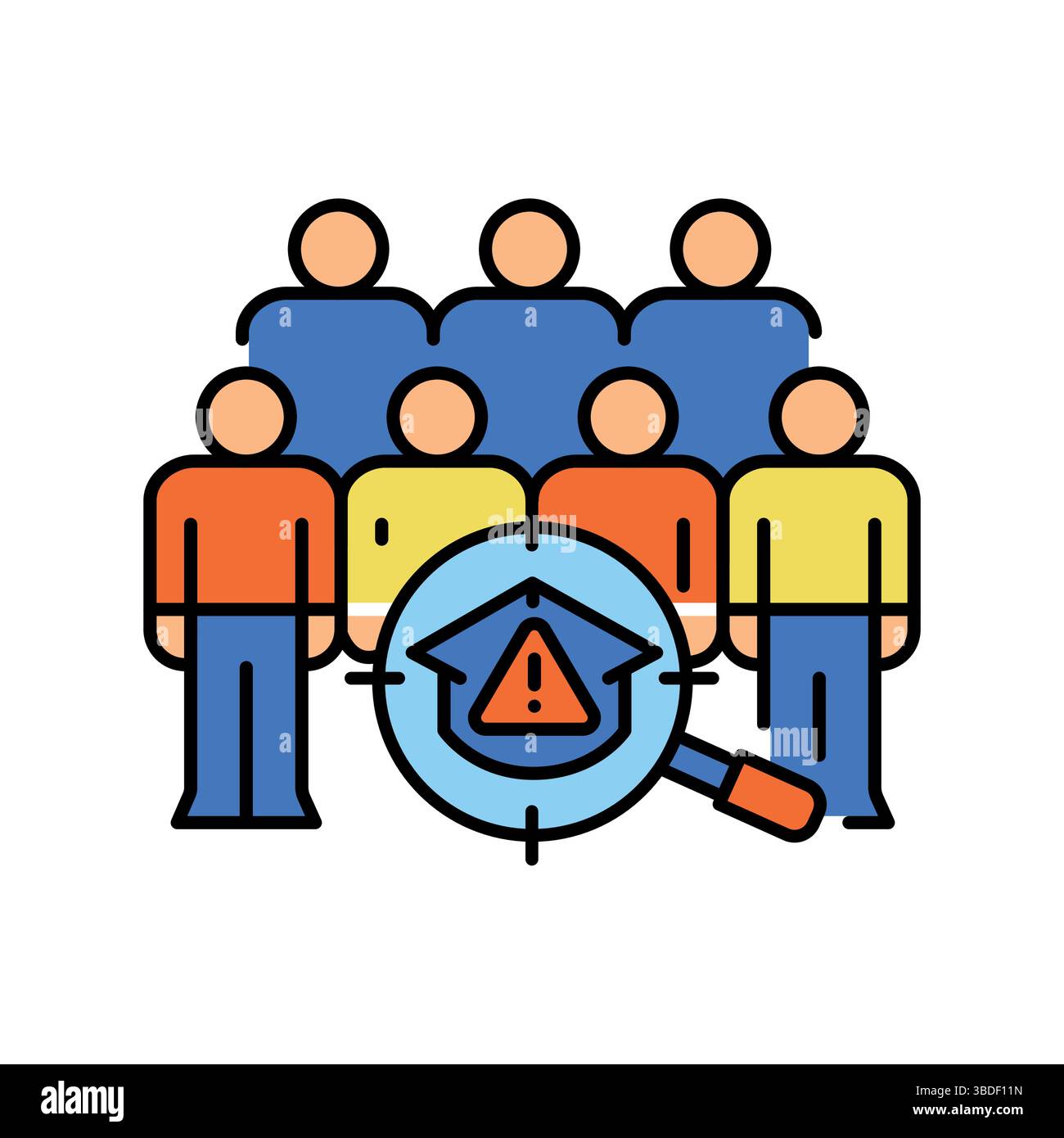 student performance tracking color line icon for digital and print ...