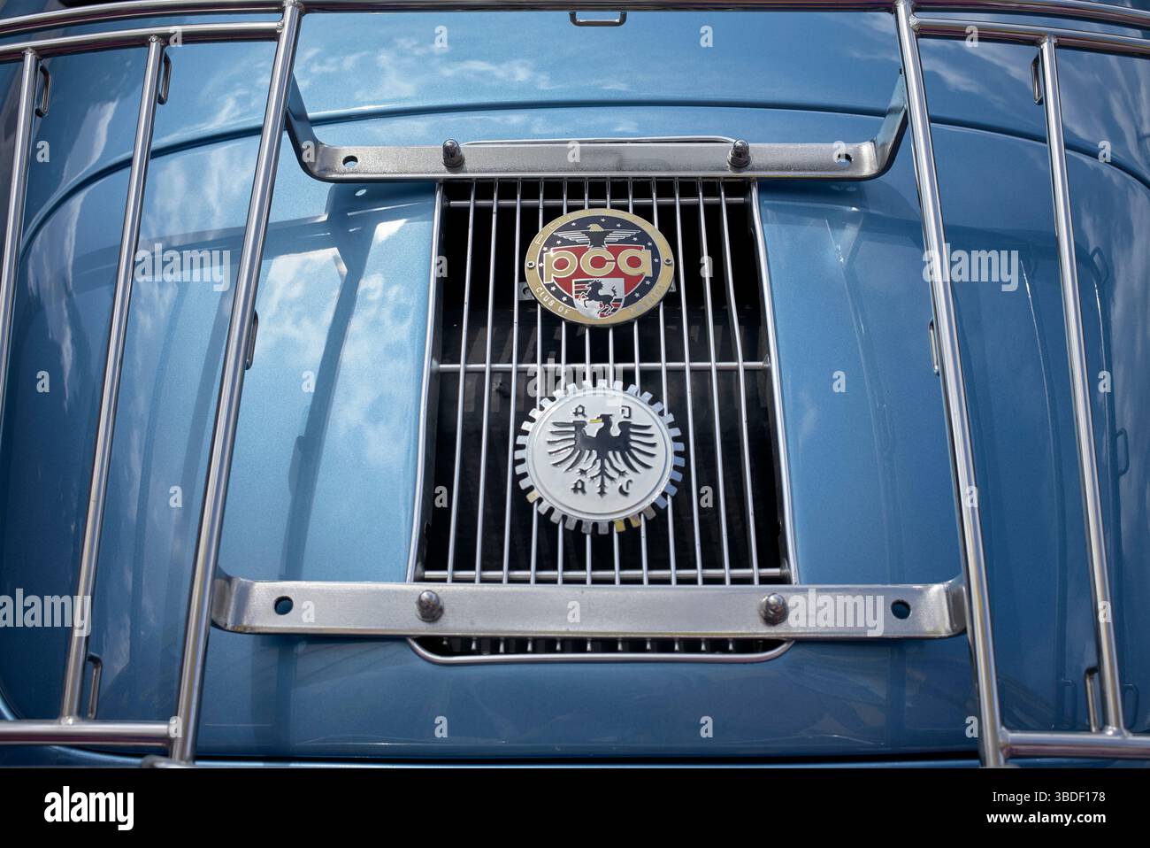 Porsche 356 speedster with mounted car club membership badges Stock ...