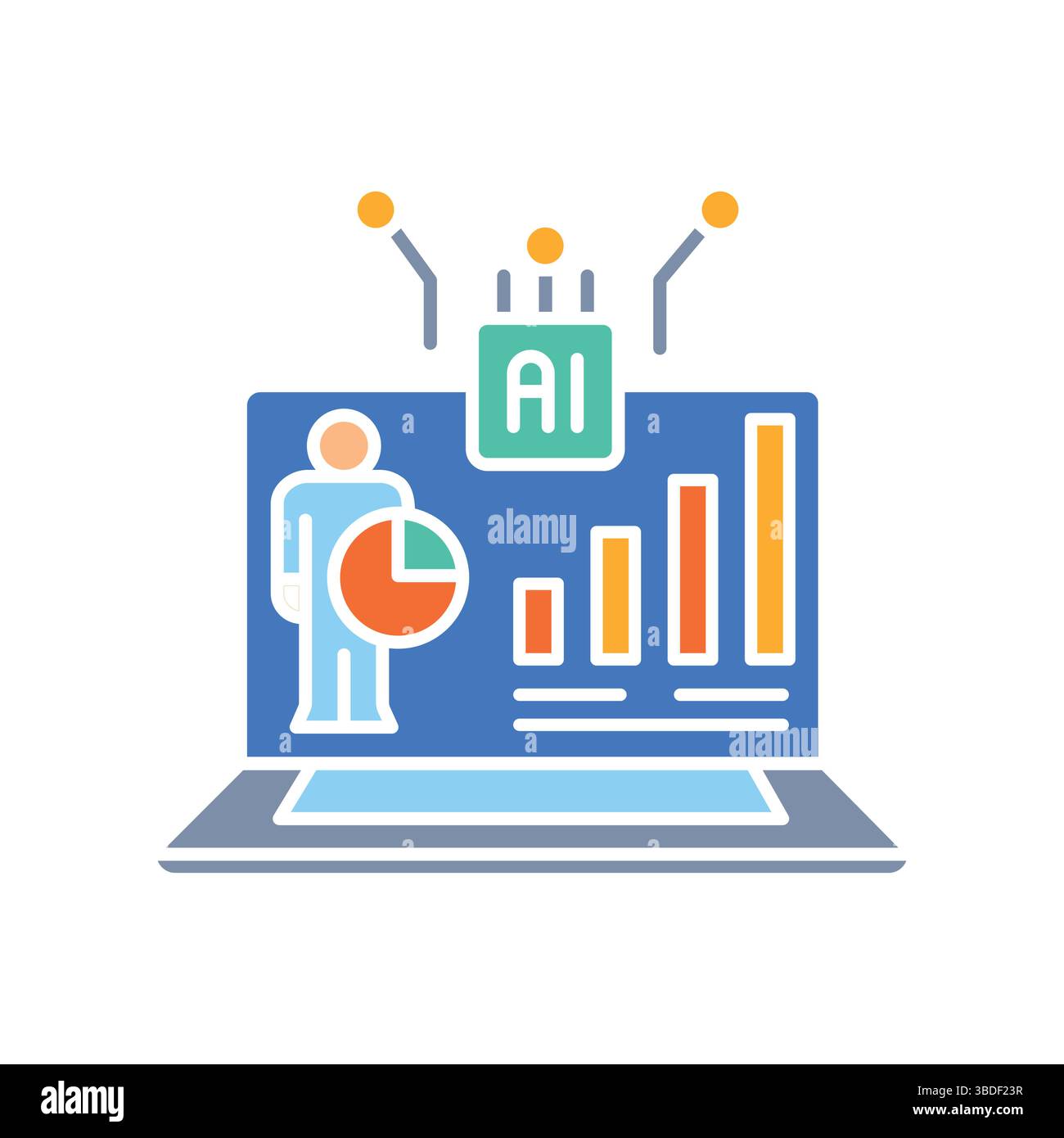 analysis student progress black line icon for digital and print projects. Minimal clean icons ...