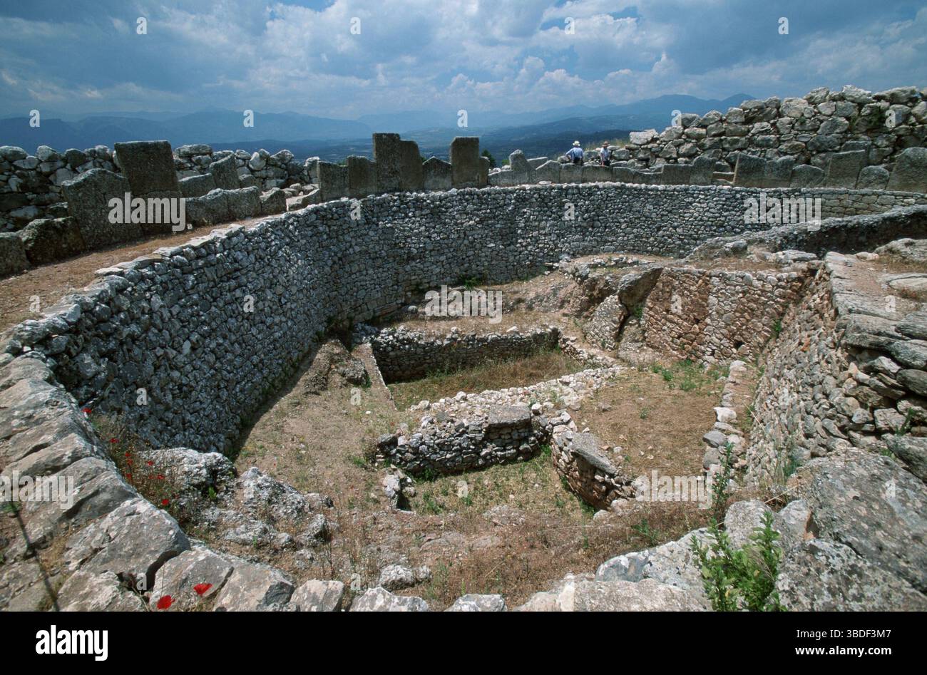 Ruins of Kings Graves, Acropolis of Mycenae, Peloponnese, Greece, Ruins ...