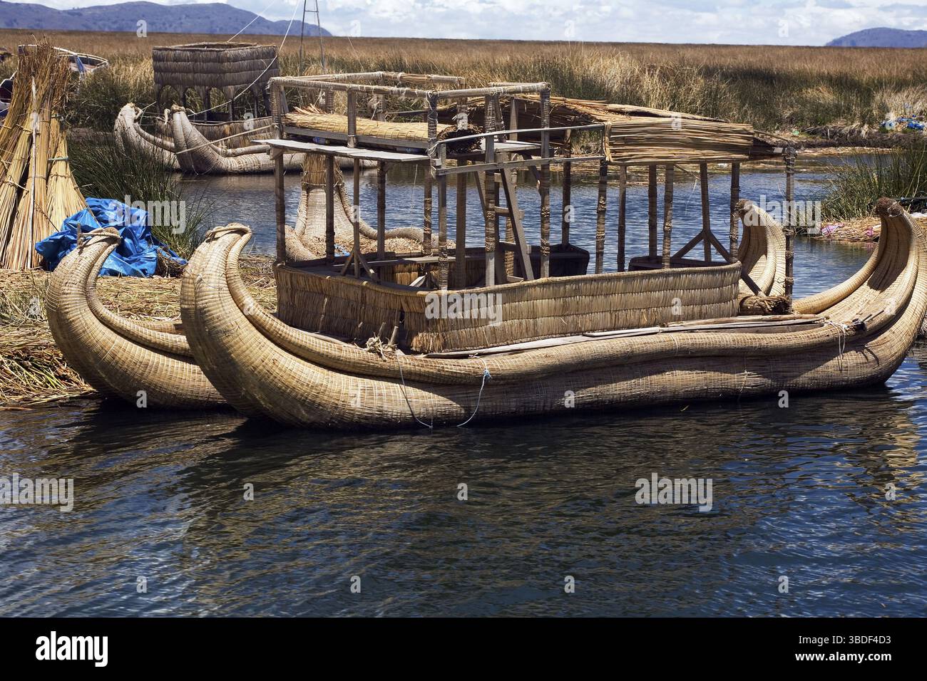 Boats from Torota reed, Uru, Uro, Uros, reed boat, Lake Titicaca ...
