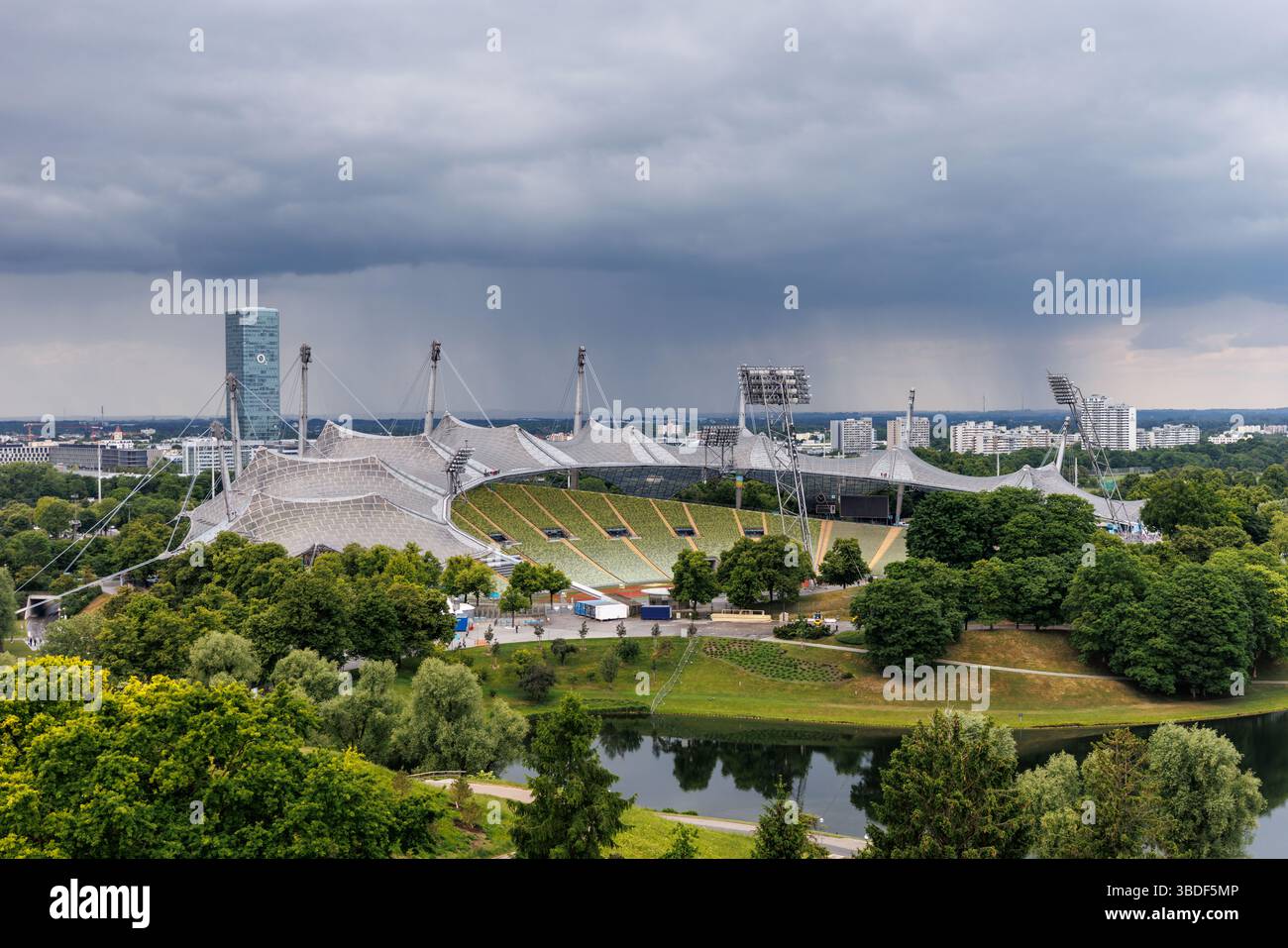 Munich, Germany. 23rd May, 2025. The Olympic grounds in the Olympic ...