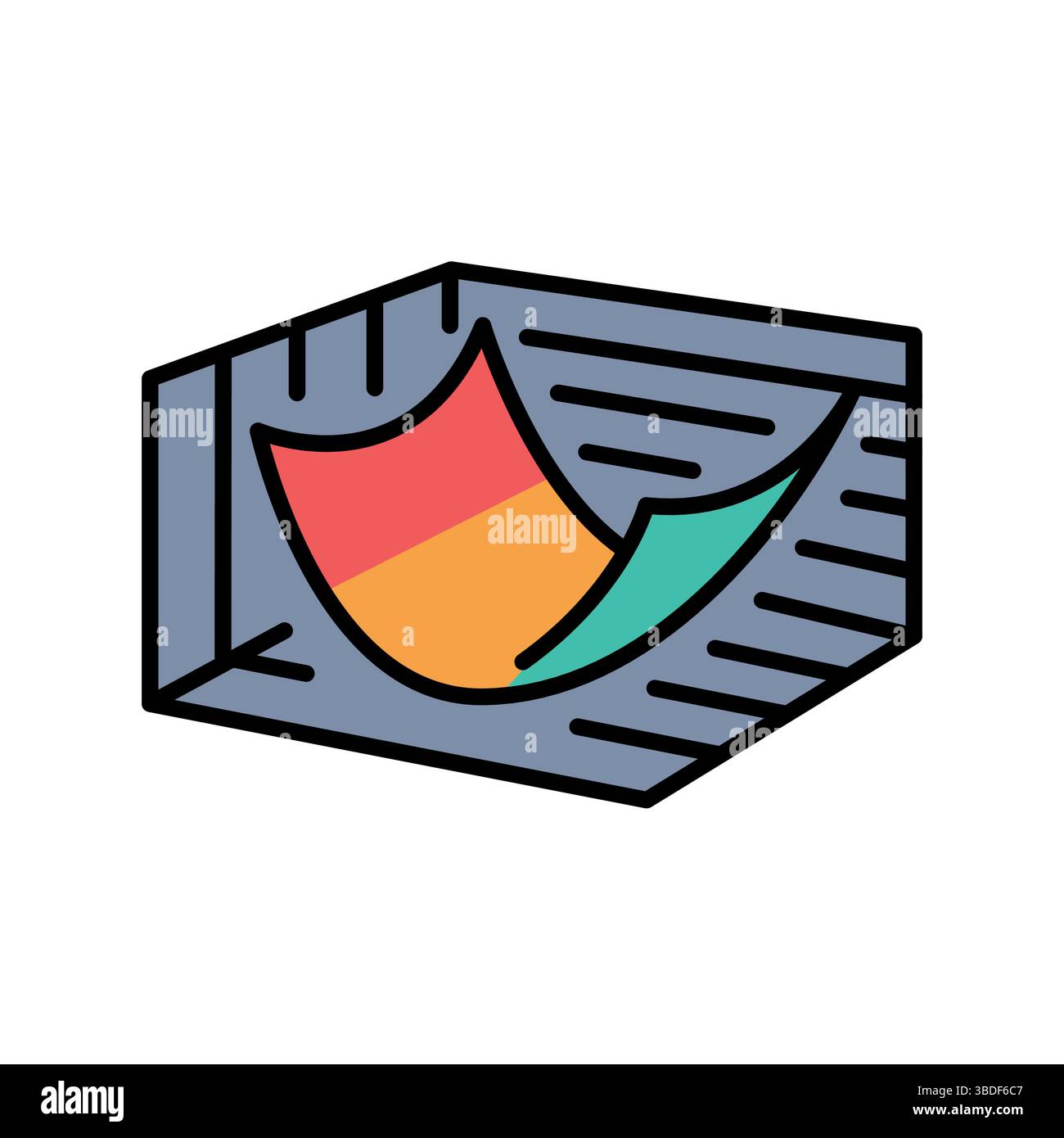 Gradient Descent color flat icon for digital and print projects ...