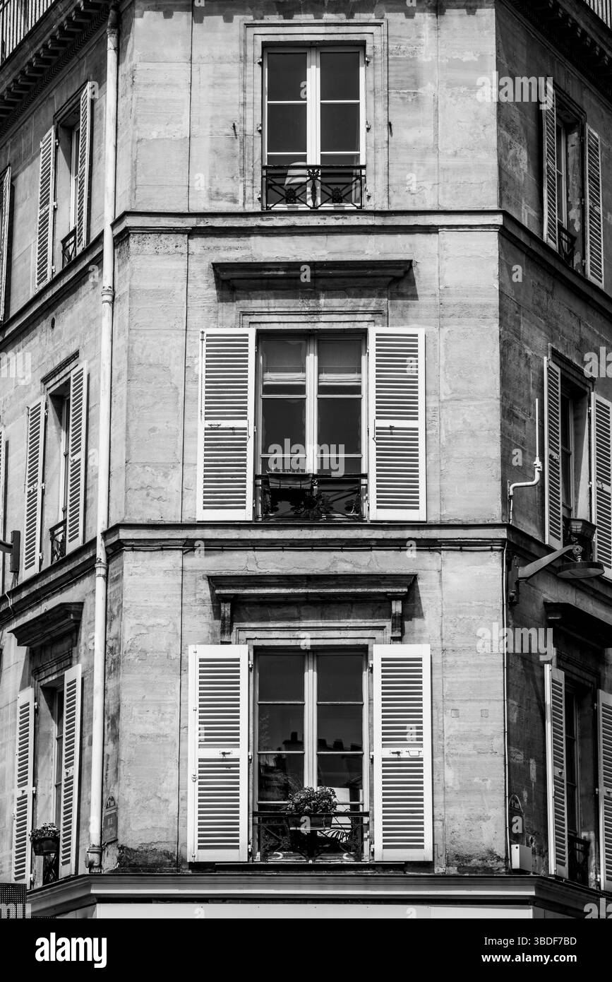 Old worn shutters Black and White Stock Photos & Images - Alamy