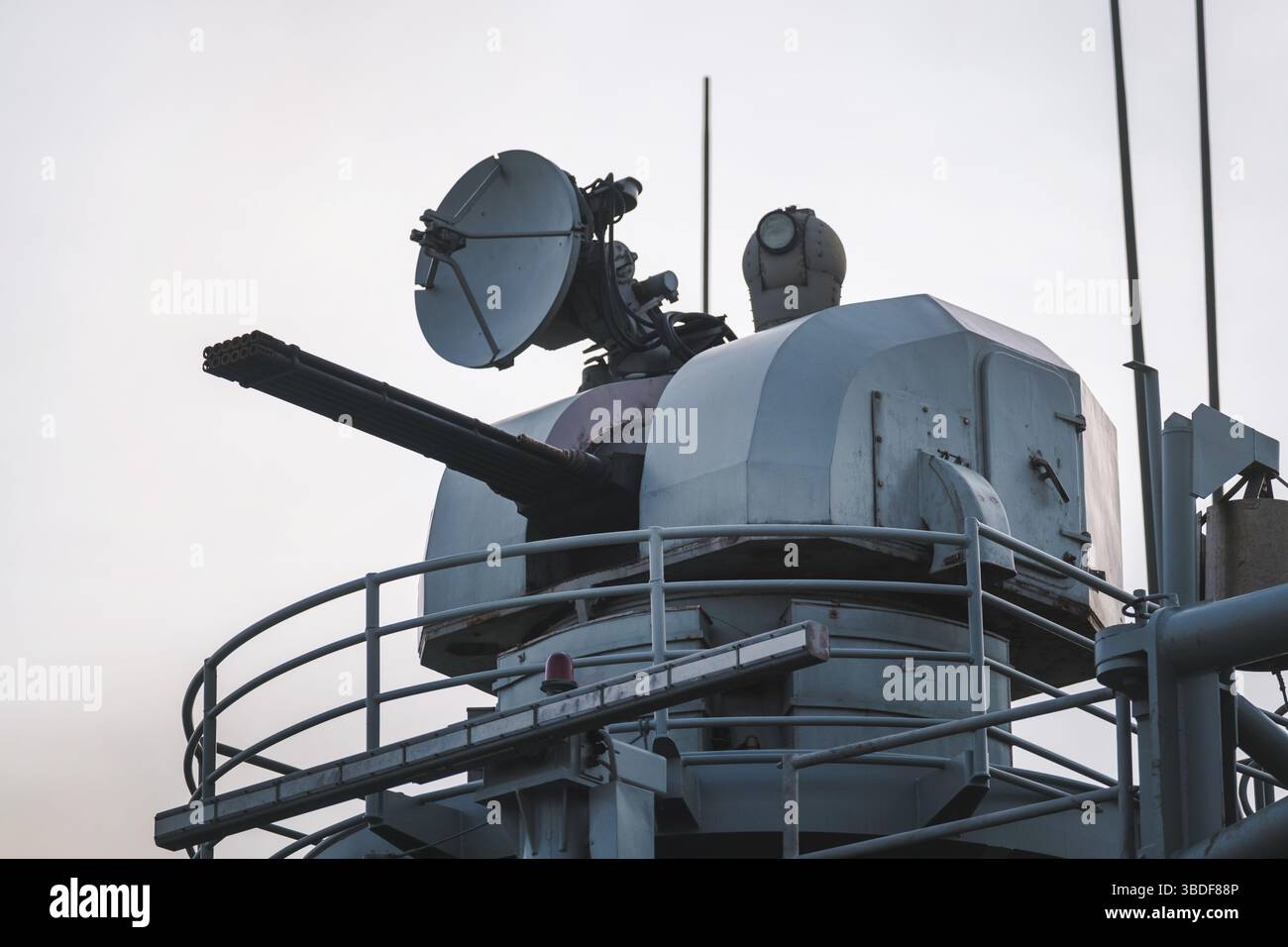 Spain Malaga 1 28 2024 Advanced Naval Phalanx CIWS, Resembling 'Star ...