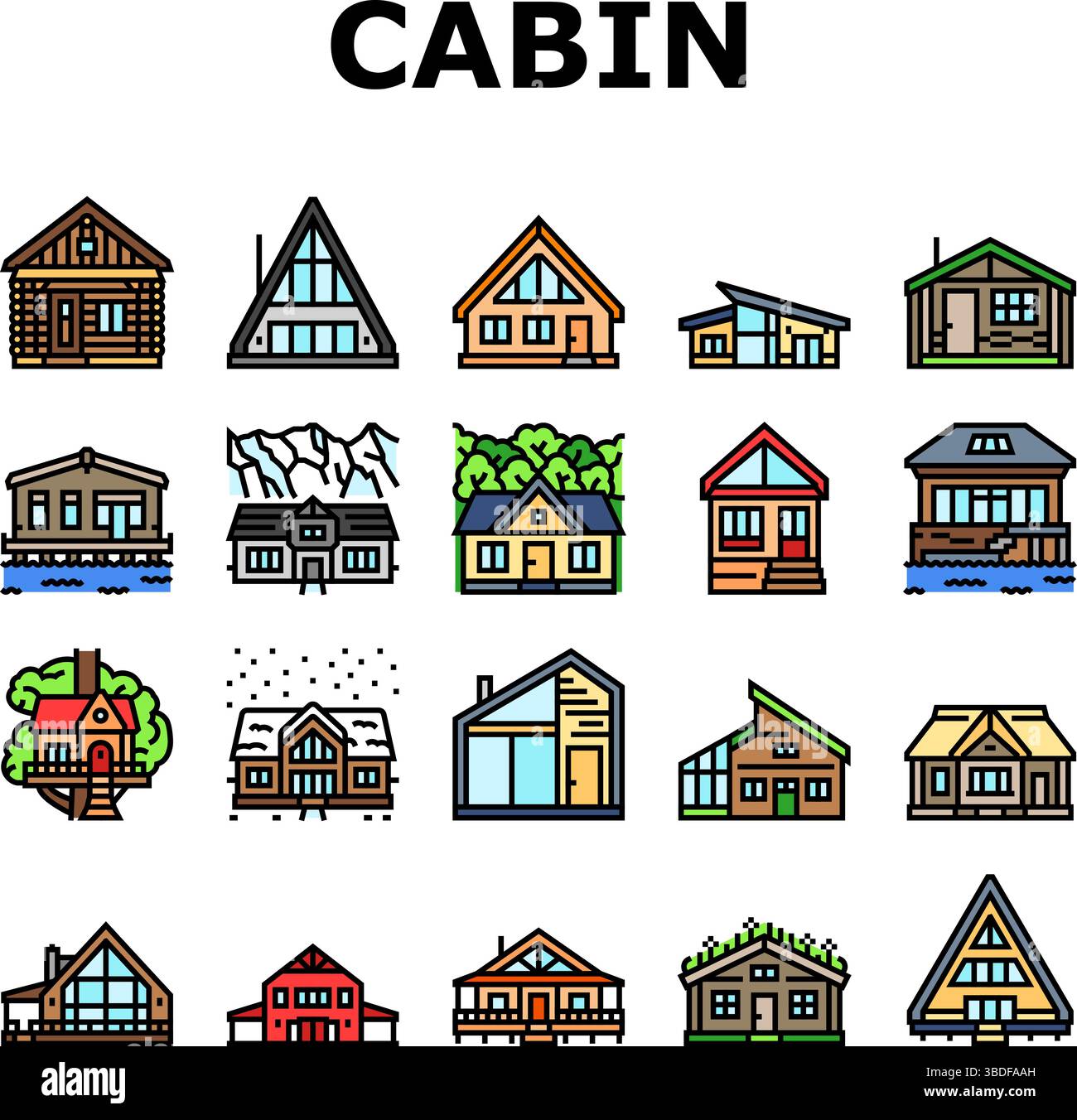 View to log cabin Cut Out Stock Images & Pictures - Alamy