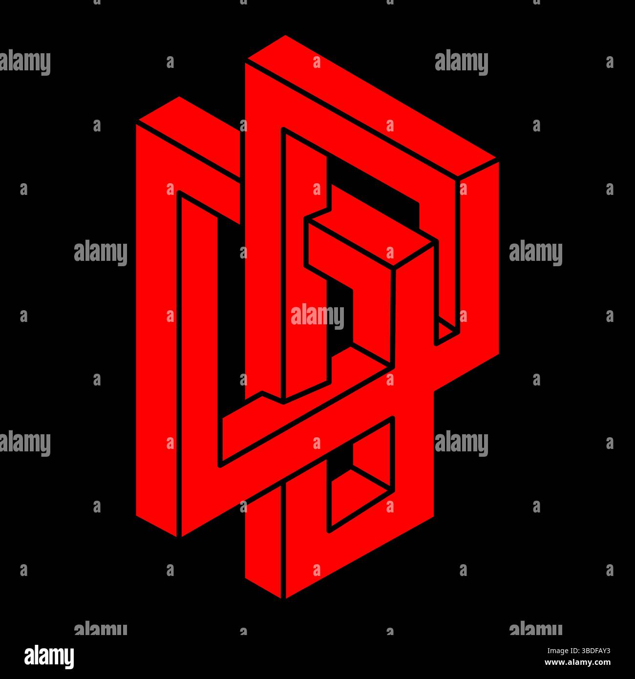 Illusion shapes. 3d geometry. Optical illusion figure. Sacred geometry ...