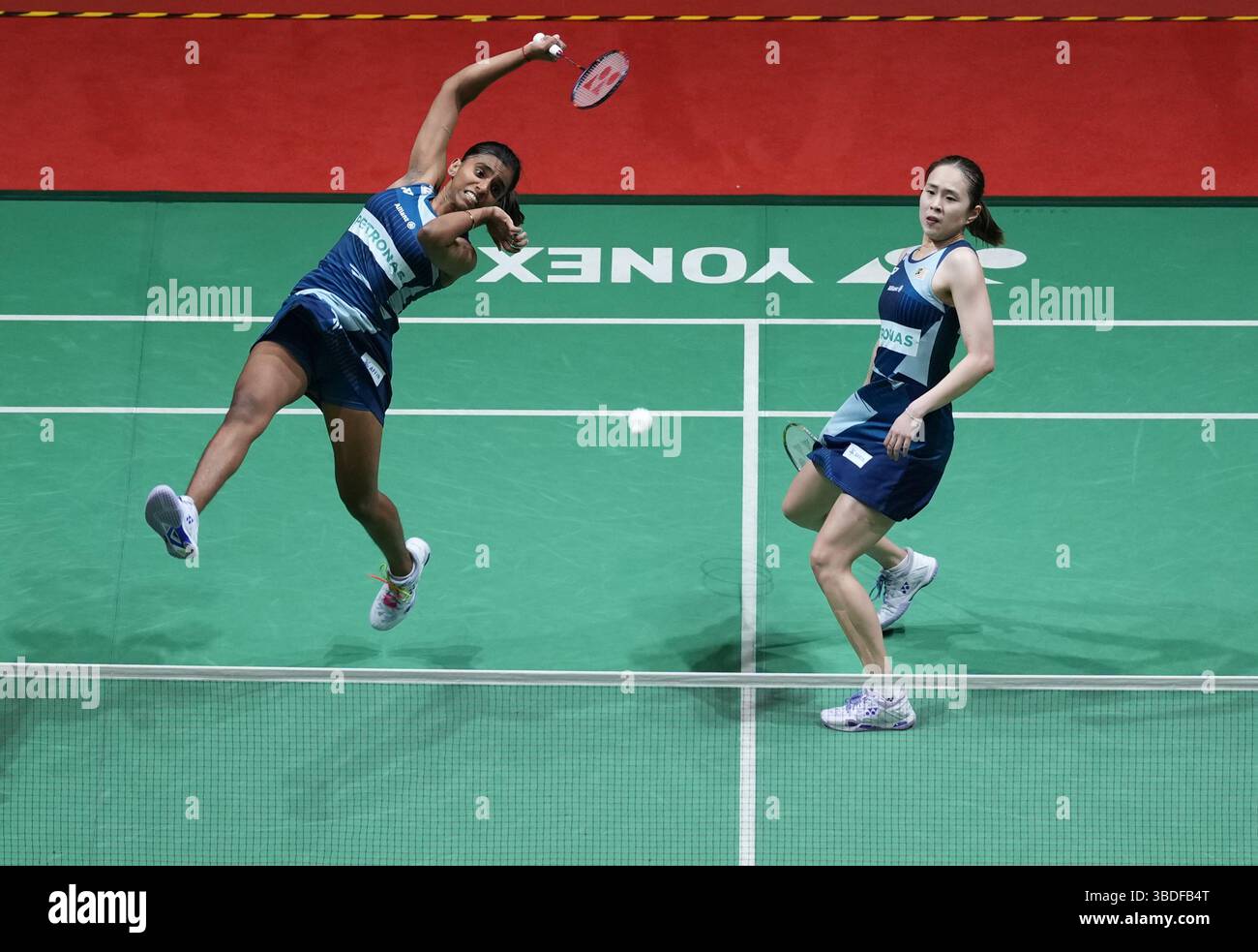 Kuala Lumpur, Malaysia. 24th May, 2025. Pearly Tan/Thinaah Muralitharan (L) compete during the ...