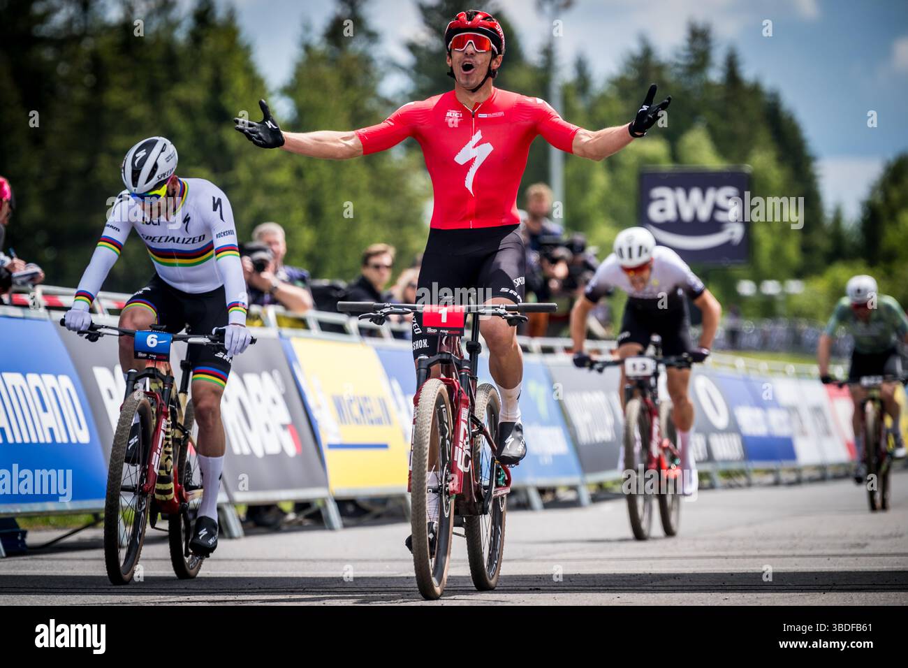 Christopher Blevins of USA won short track during the Mountain bike ...