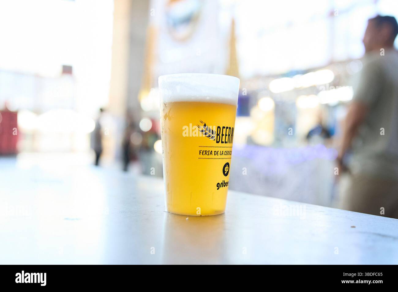 A beer at the BeerMad 2025 beer festival, at the Pabellón de Cristal de ...