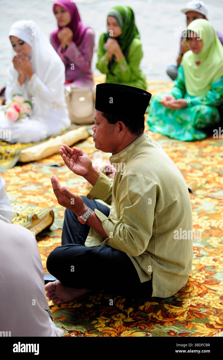 Wedding ceremony inside Masjid Bandar Kota Kinabalu City Mosque in ...
