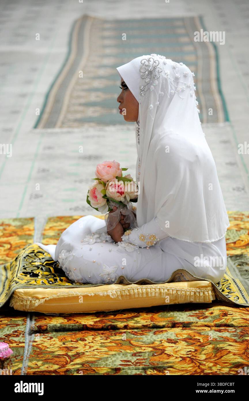 Wedding ceremony inside Masjid Bandar Kota Kinabalu City Mosque in ...
