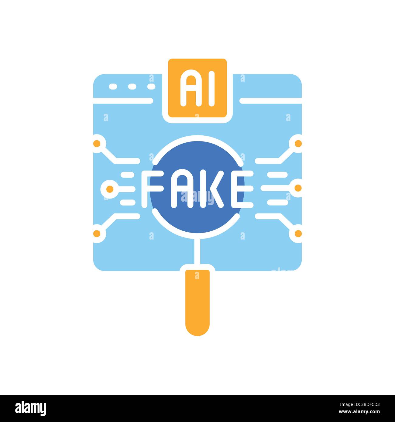 Counterfeit detection color flat icon for digital and print projects. Minimal clean icons for ...