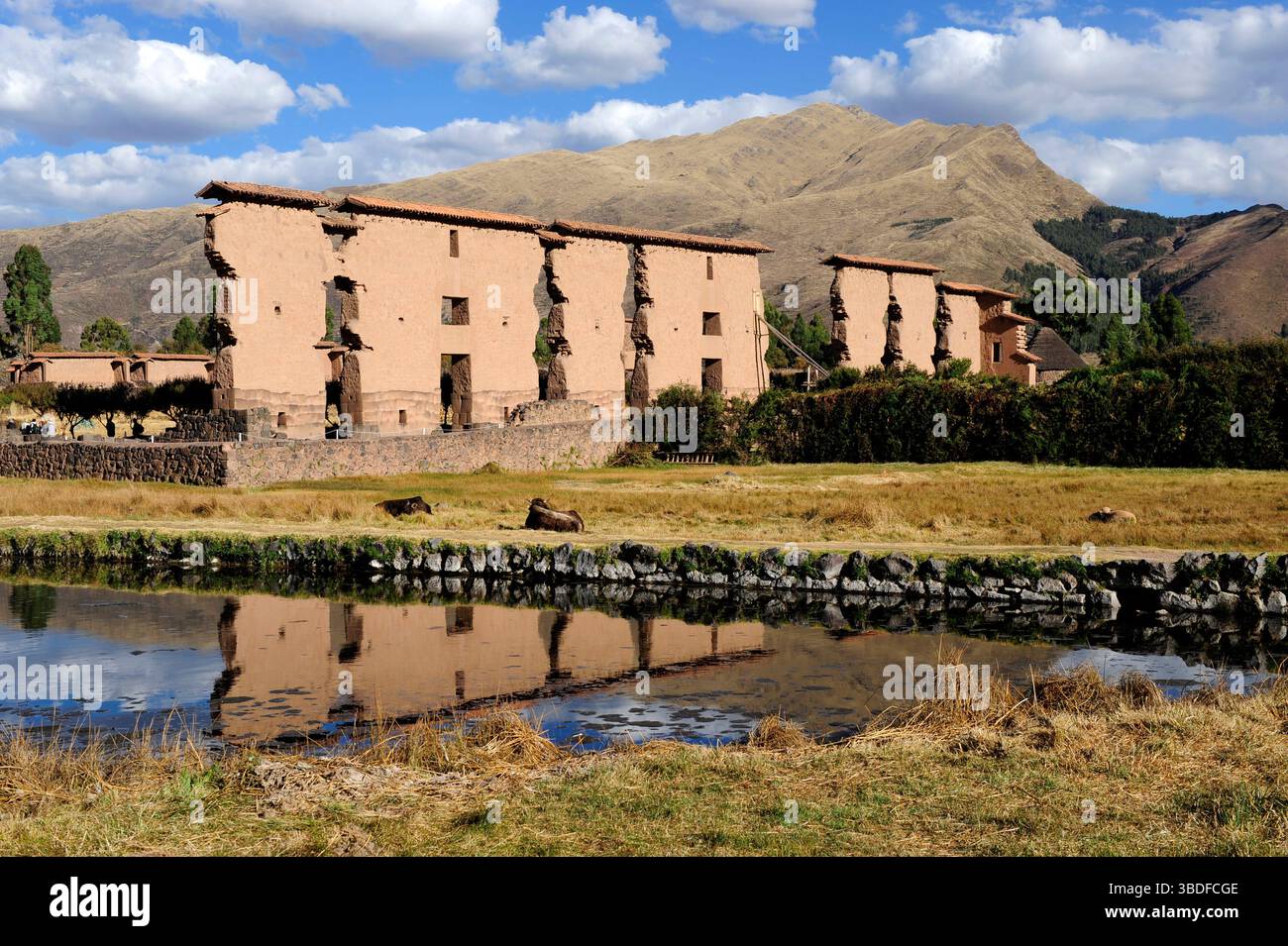 The Temple of Wiracocha in Raqchi Ruins site in Peru,South America ...