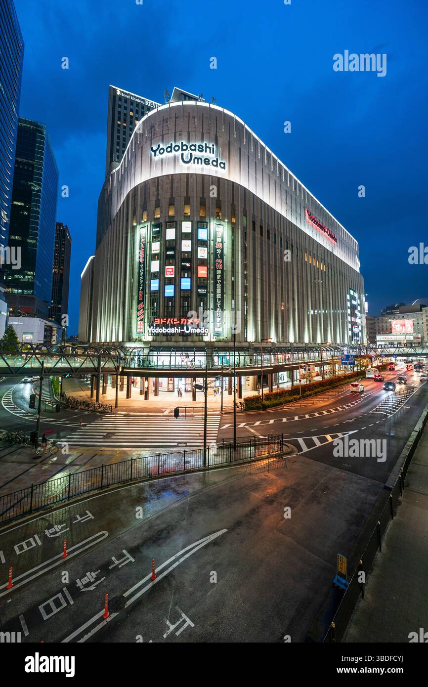 Corner view of Yodobashi Camera, the giant superstore shopping complex ...