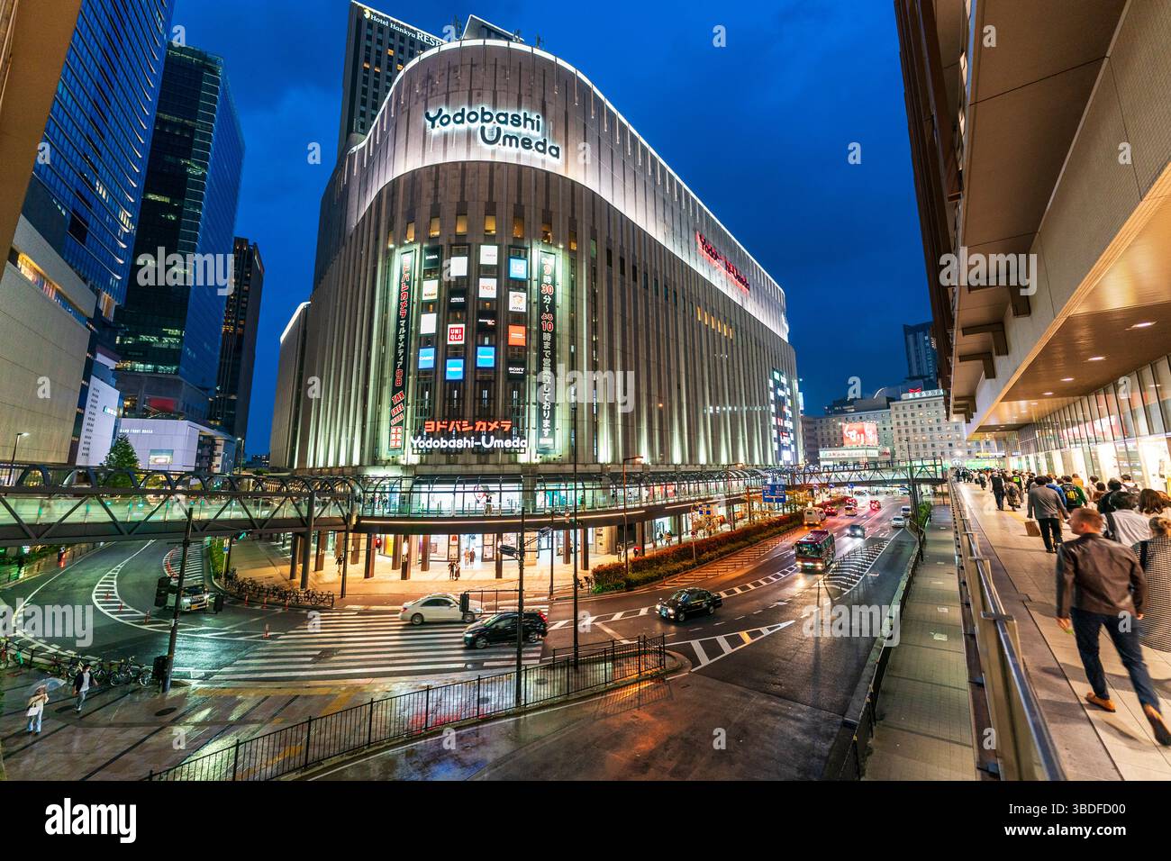 Corner view of Yodobashi Camera, the giant superstore shopping complex ...