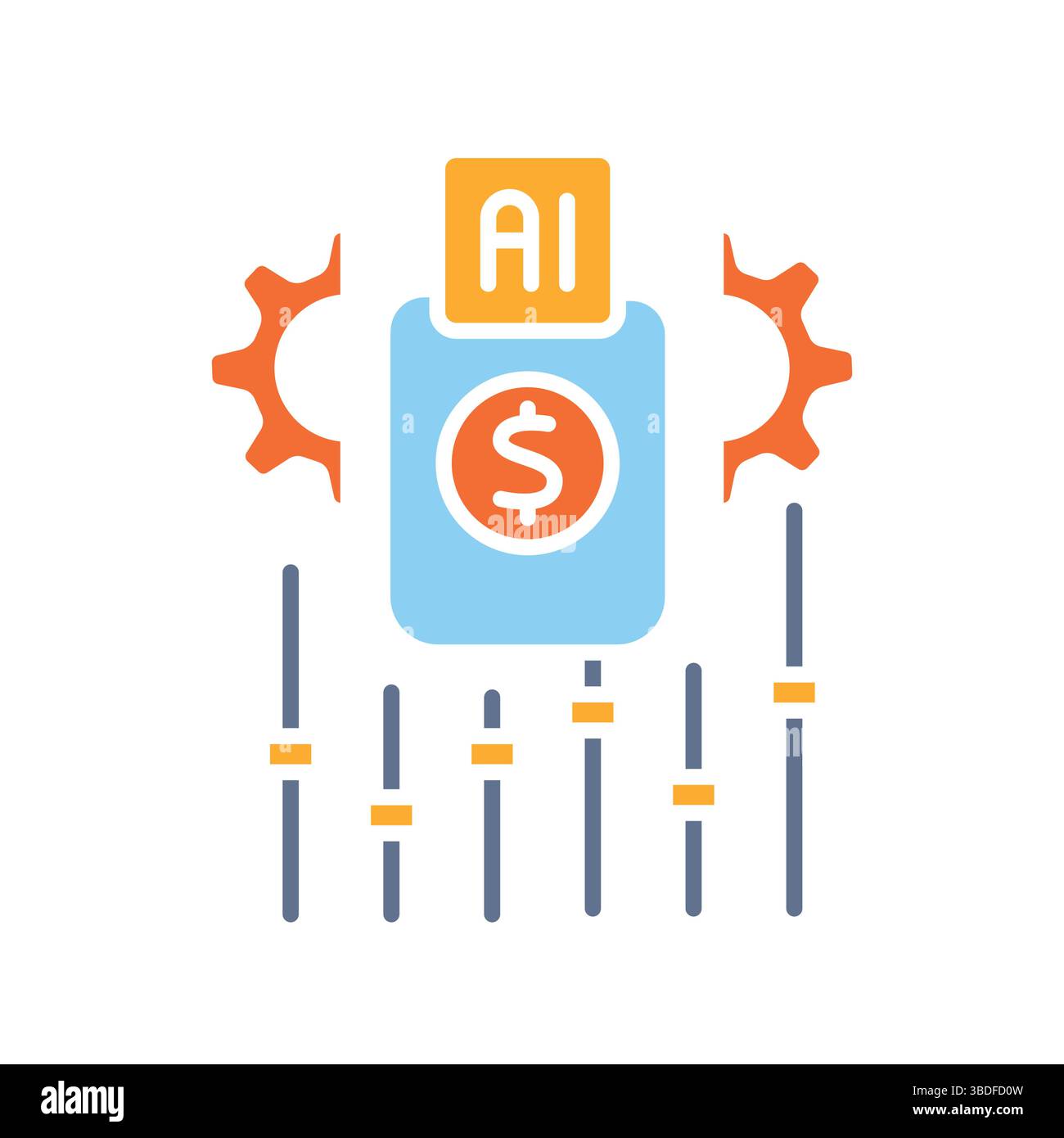 Dynamic pricing optimization color flat icon for digital and print ...