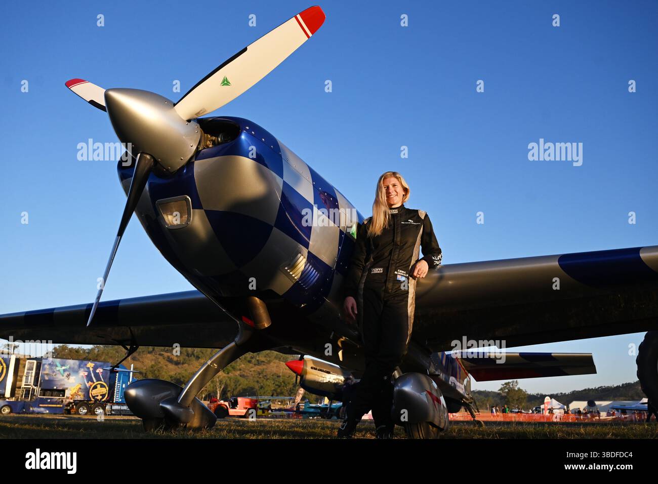 Aerobatic pilot Emma McDonald poses for a photograph during the The Old ...