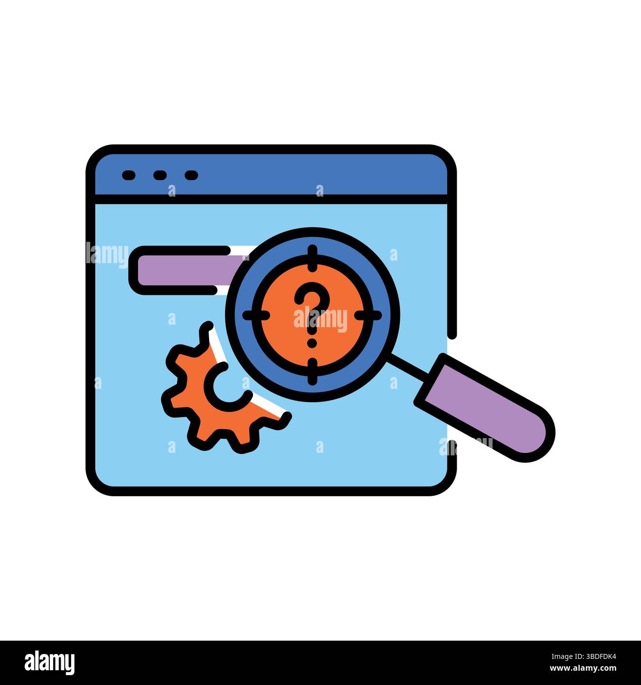 Better search engine color flat icon for digital and print projects ...