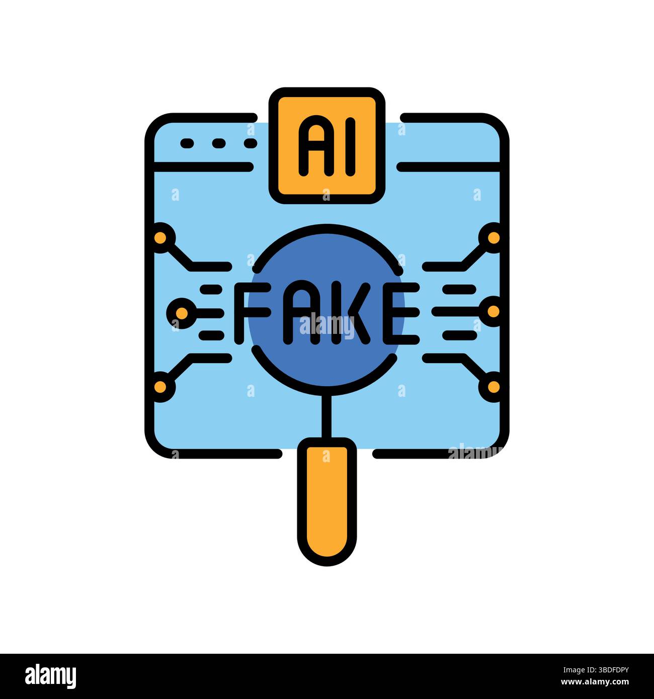 Counterfeit detection color line icon for digital and print projects. Minimal clean icons for ...