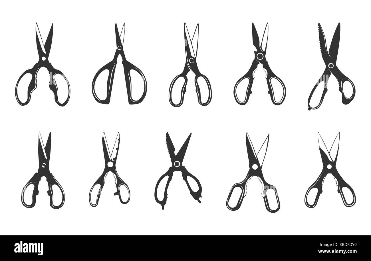 Kitchen scissors svg, Kitchen scissors silhouette, Scissors svg ...