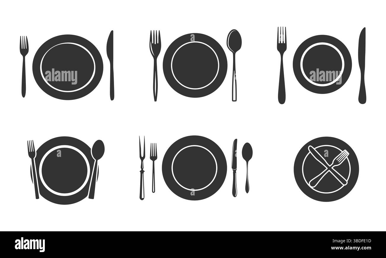 Plate with cutlery svg, Plate fork spoon knife svg, Plate with cutlery ...