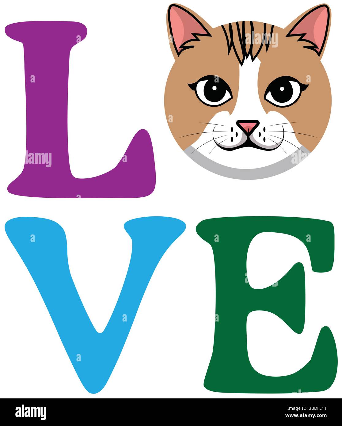 Vector T-Shirt Design of Cat Love Artwork – Cute Romantic Feline ...