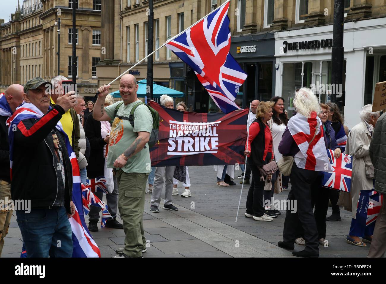 “Great British National Strike” People gather in Newcastle city centre ...