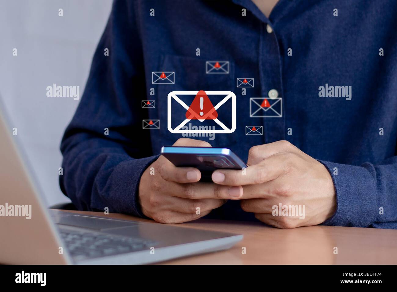 Email warning message cyber hi-res stock photography and images - Alamy