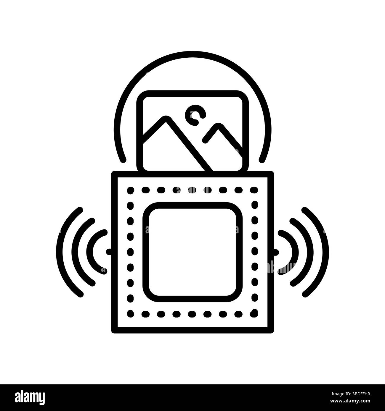 Photoelectric Sensor black line icon for digital and print projects ...